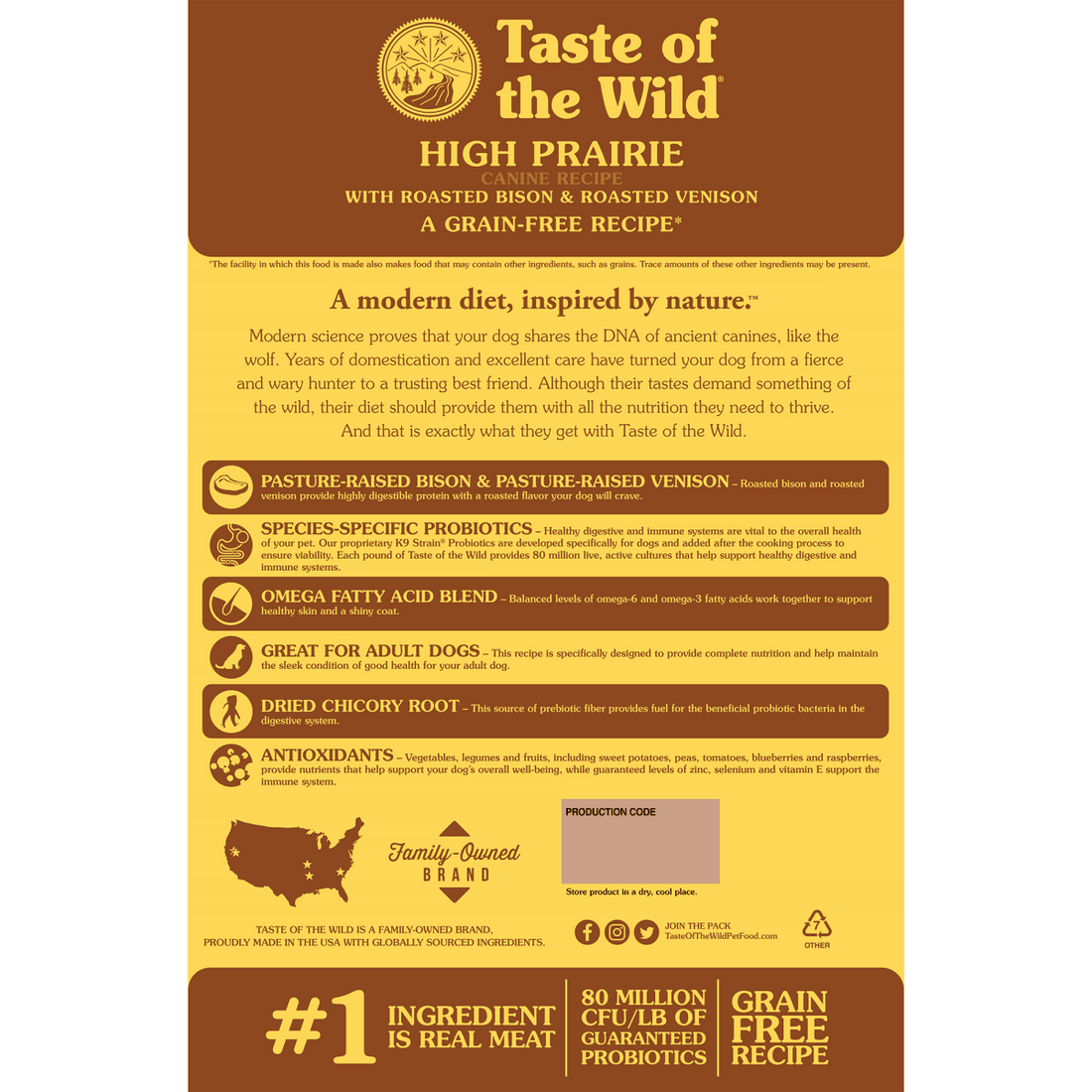 Taste of the Wild High Prairie Bisonte y Venado Asados Perro – Espacio ...